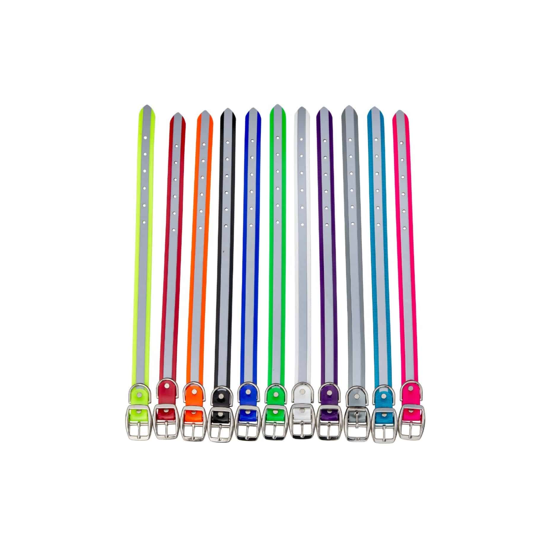 1" Biothane Reflective Collars | Backyard Pet Supplies