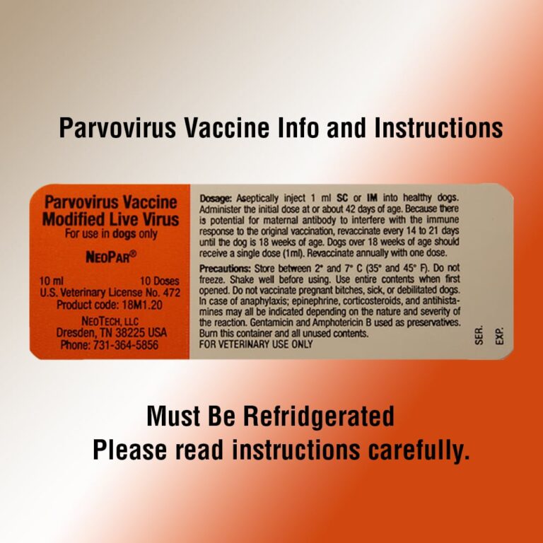 Neopar Canine Parvovirus Vaccine - Backyard Pet Supplies
